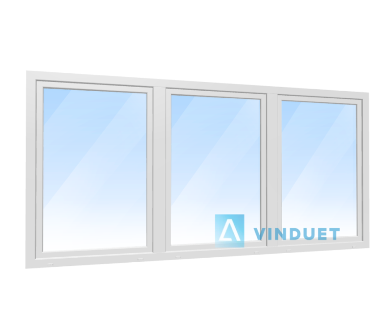 Tredelt PVC vindu - A-vinduet